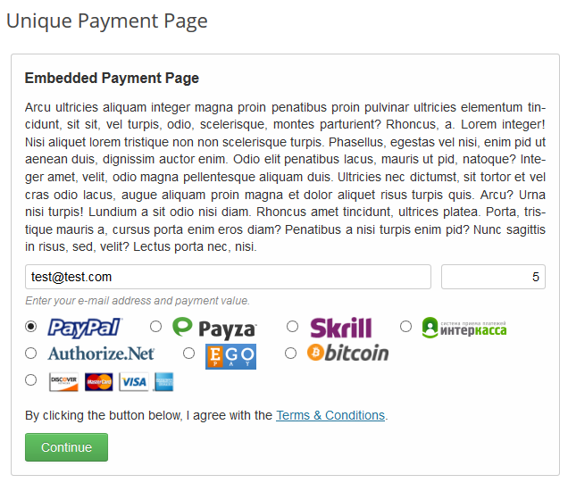 How To Add Custom Ajax Css3 Payment Page In Wordpress